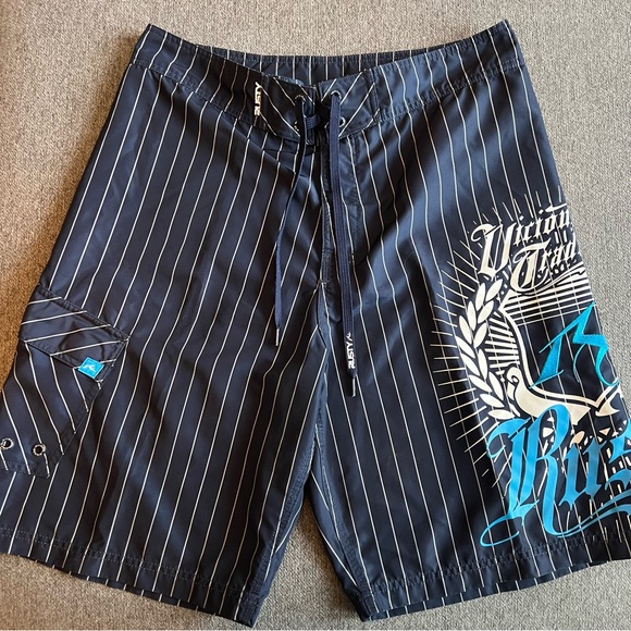 Rusty | Swim | Rusty Swimwear Y2k Striped Board Shorts Pinstriped Large ...